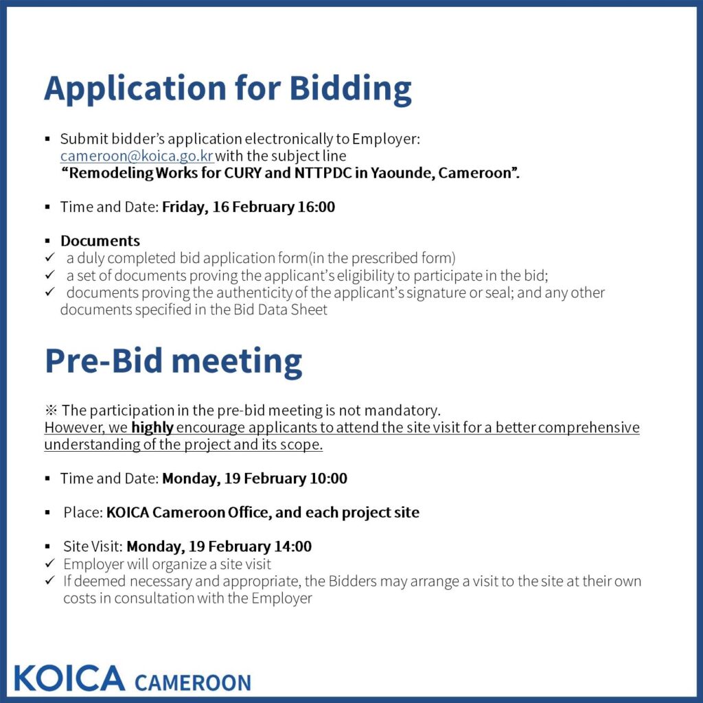 Bid Announcement – CV Designers & Co